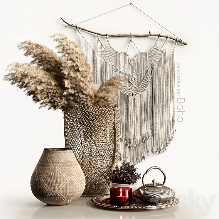 Decorative set Boho - Decorative set - 3D model