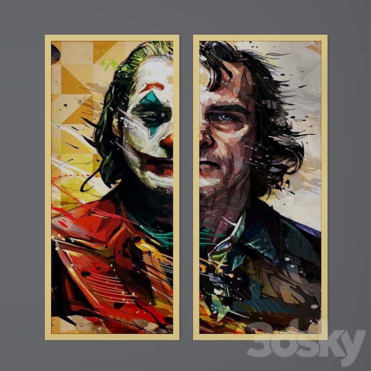Joker picture - Frame - 3D model