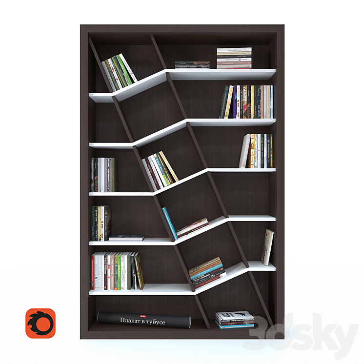 Bookcase - Maze Book - Wardrobe & Display cabinets - 3D model