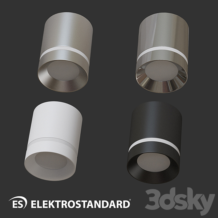 OM Overhead LED Ceiling Light Elektrostandard DLR021 - Spot light - 3D ...