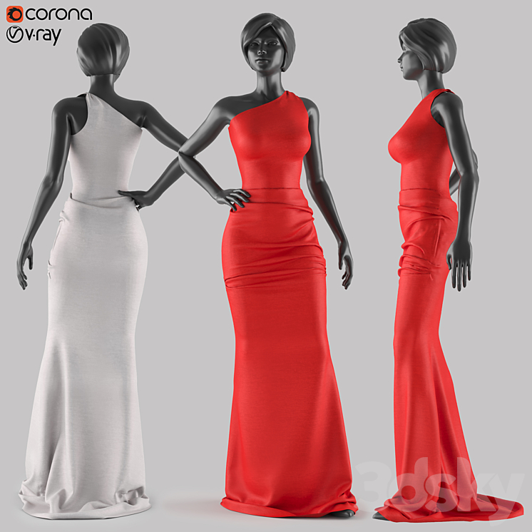 WOMAN DRESS - Shop - 3D model