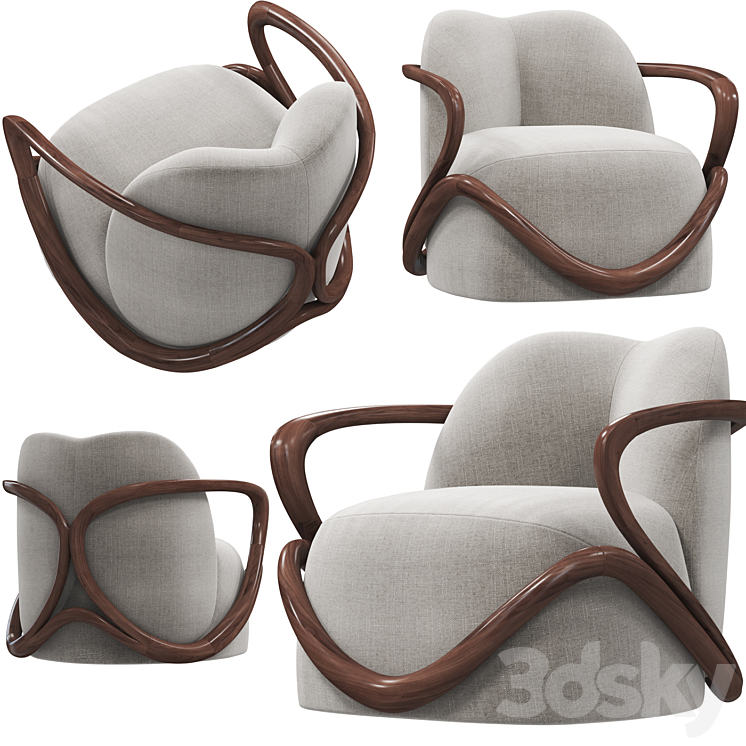 Giorgetti HUG armchair - Arm chair - 3D model