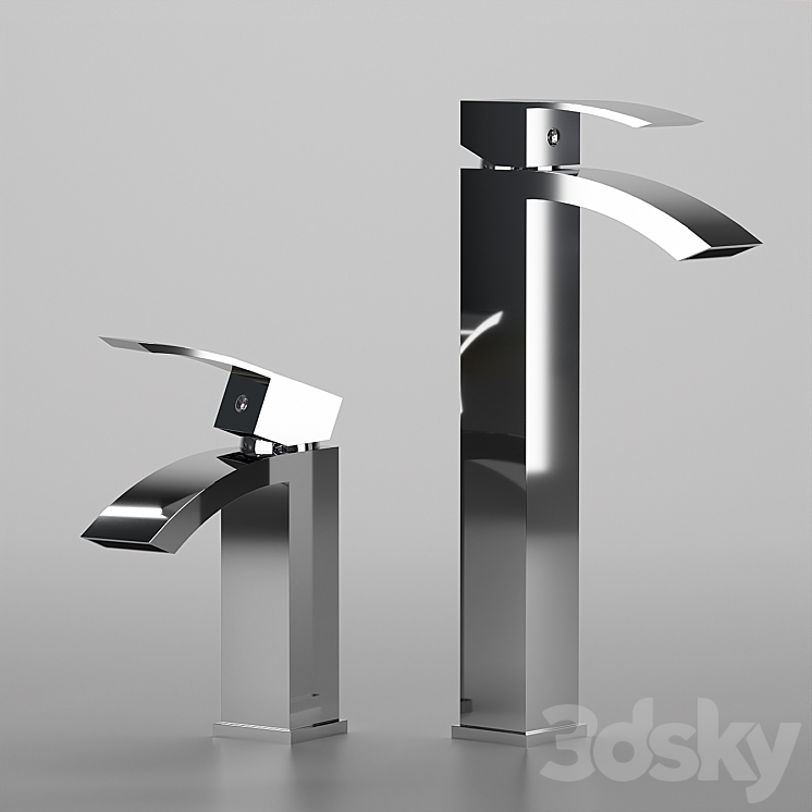 Two Size Rectangular Faucet from Grohe - Faucet - 3D model