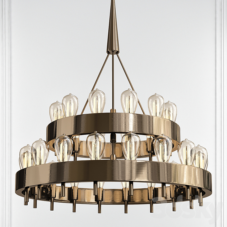 Candelaria Brushed Nickel 30 Light Chandelier by Robert Abbey - Pendant ...
