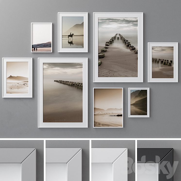 Photo Frames Set 128 - Frame - 3D model
