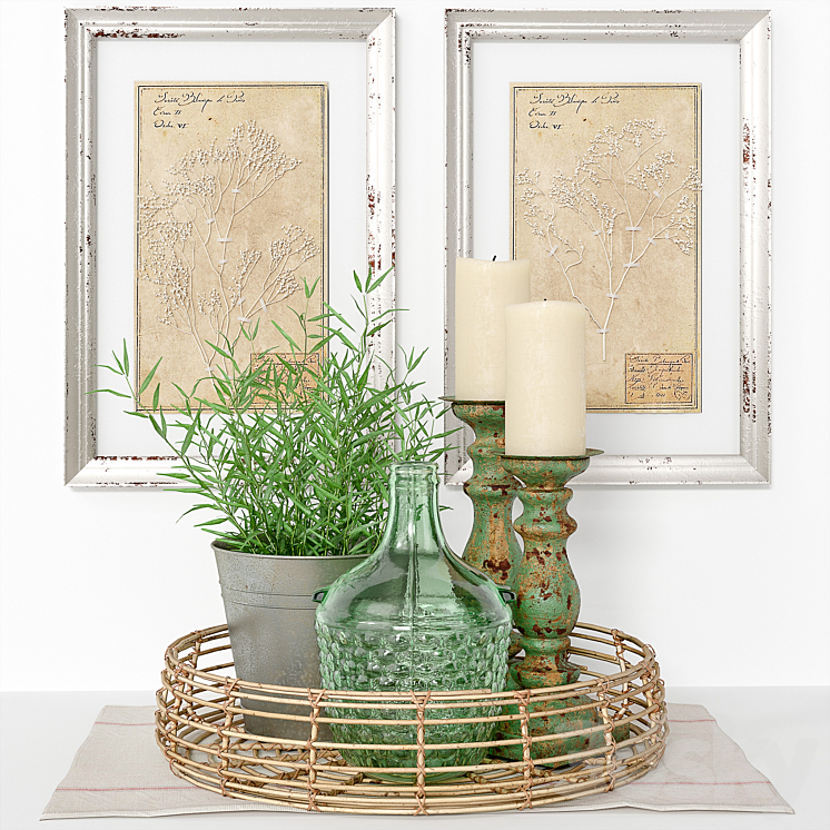Decor boho set - Decorative set - 3D model