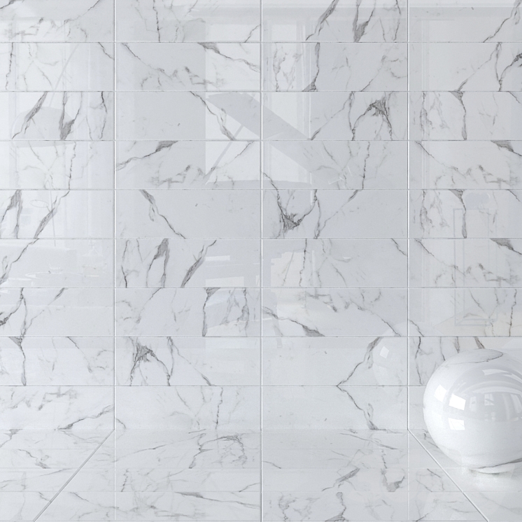 Wall Tiles Legacy White Set 1 - Tile - 3D model