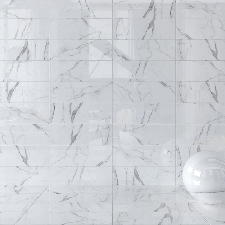 Wall Tiles Legacy White Set 2 - Tile - 3D model