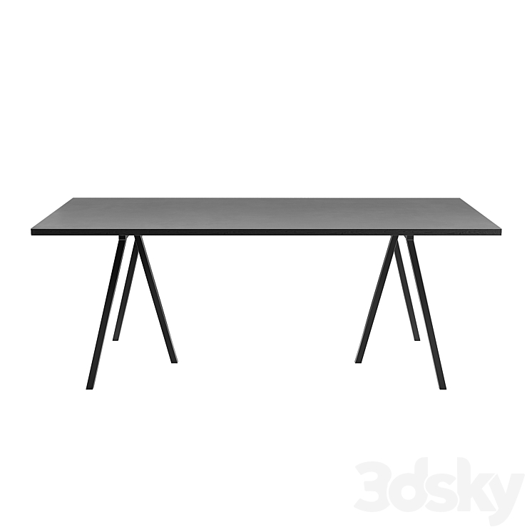 Hay Loop Stand Table 200 Cm Black - Table - 3D model