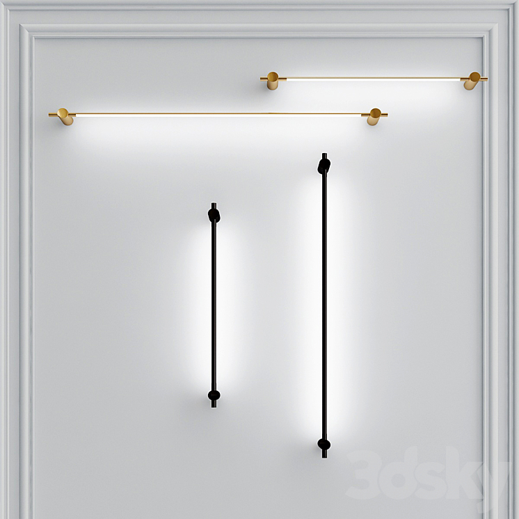 THIN SURFACE MOUNT DISPLAY LIGHT - Wall light - 3D model