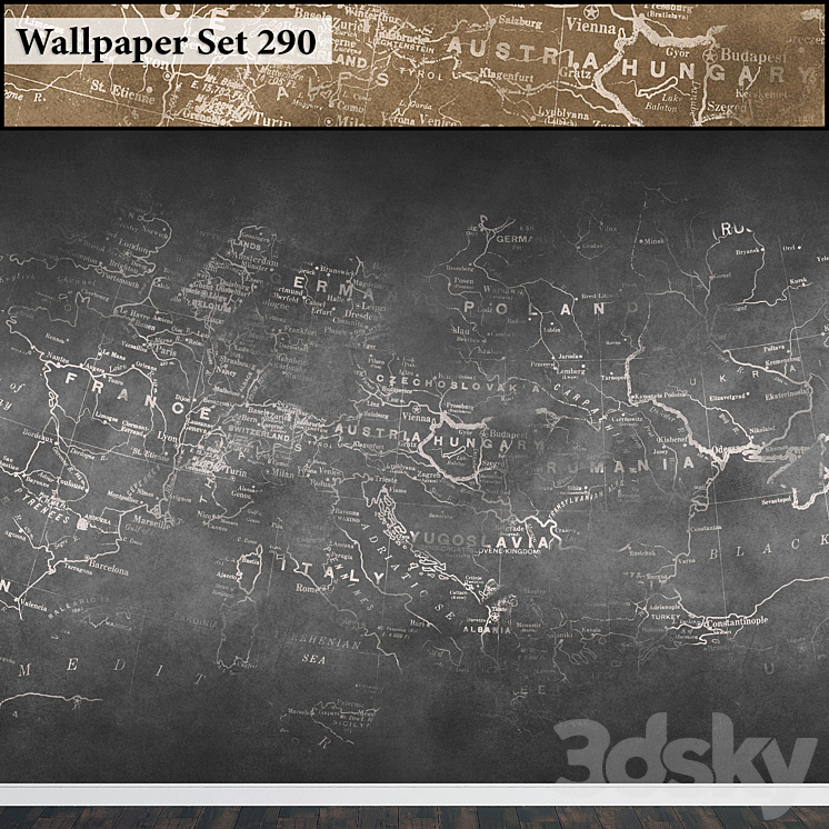 Wallpaper 290 - Wall covering - 3D model