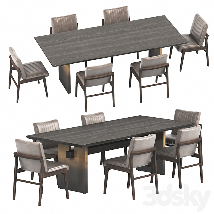Alice Dining Chair & Brennan Dining Table by Four Hands - Table + Chair ...