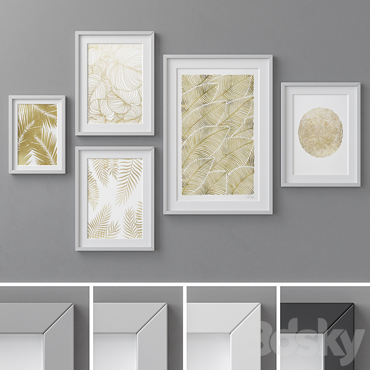 Photo Frames Set 216 - Frame - 3D model