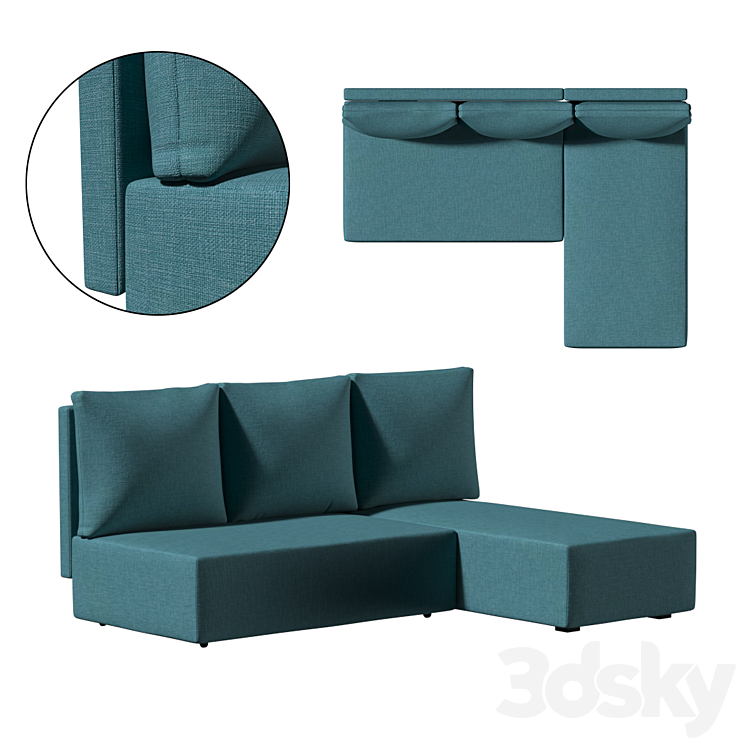 Angular sofa Cairo - Sofa - 3D model