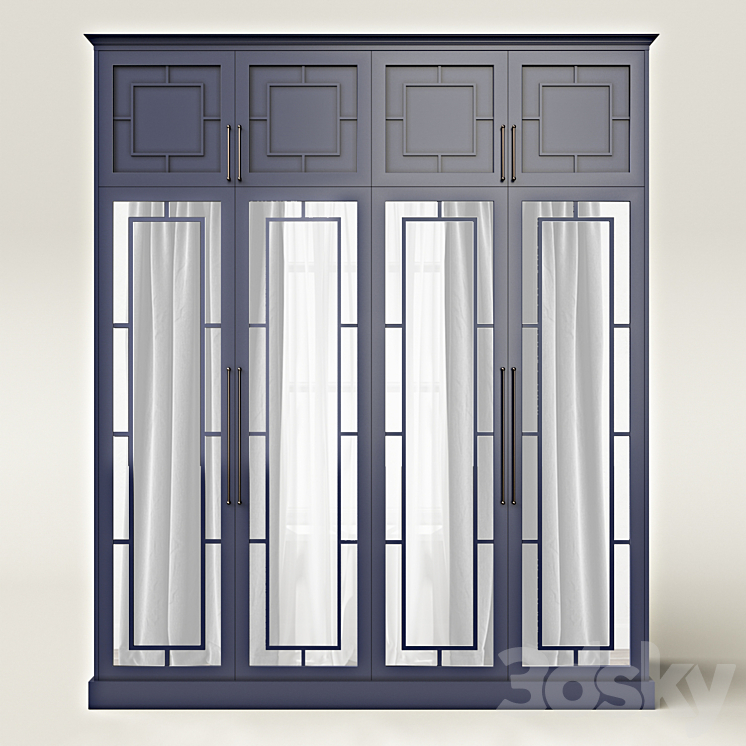 shkaf1 - Wardrobe & Display cabinets - 3D model