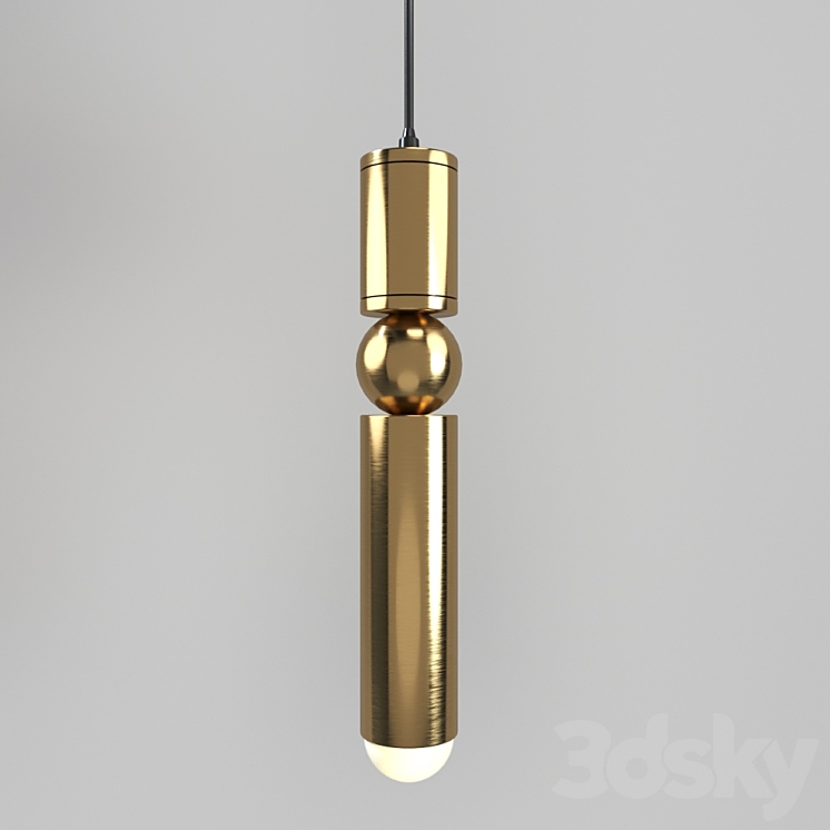 Fulcrum 0290 gold - Pendant light - 3D model