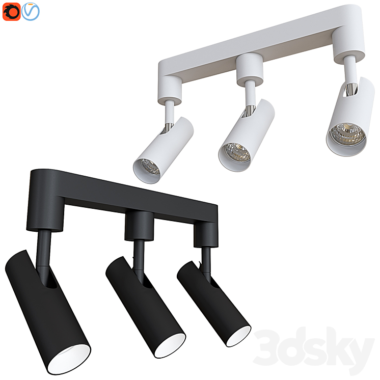 Nordlux MIB 3 - Ceiling lamp - 3D model