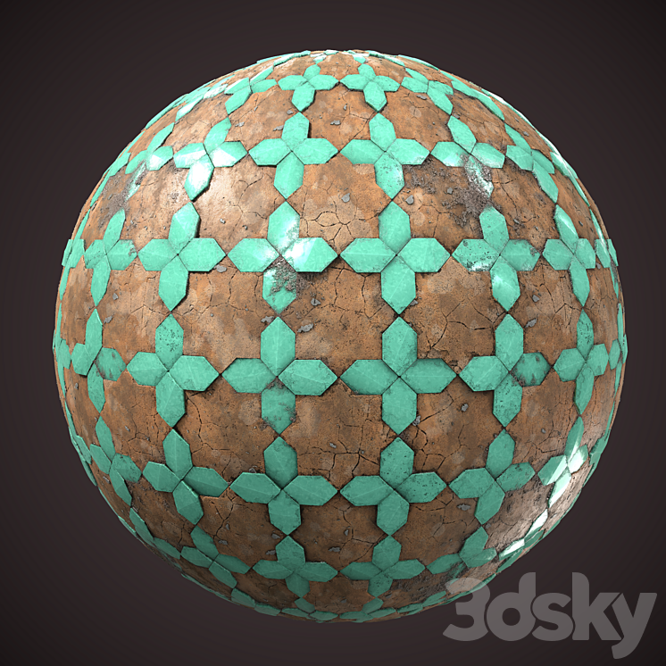 Procedural Ceramic Tile 2k Texture & SBS file - Tile - 3D model
