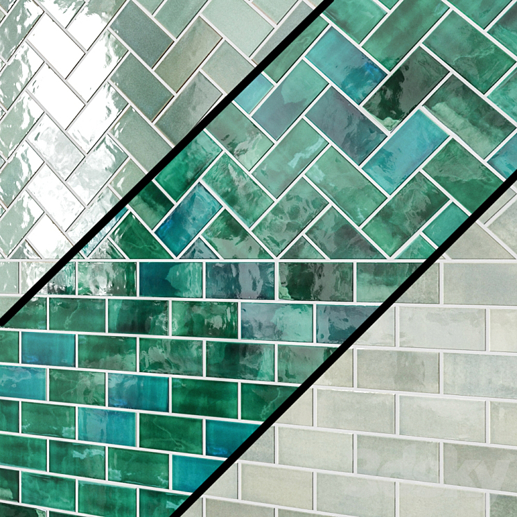 2 "X4" SUBWAY TILE - Tile - 3D model