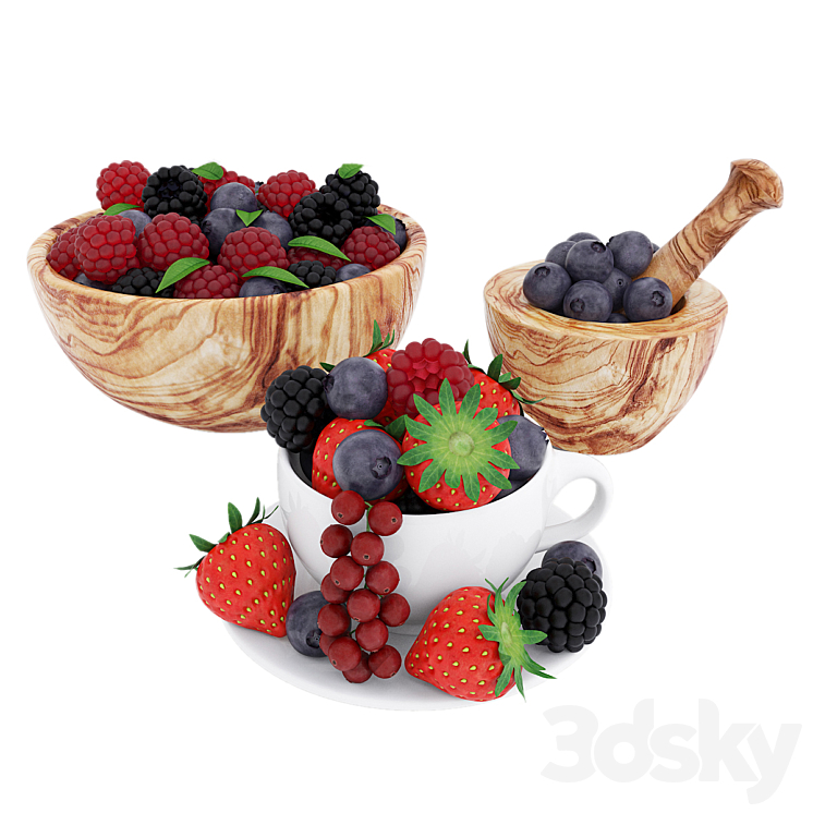 Berries - Food and drinks - 3D model