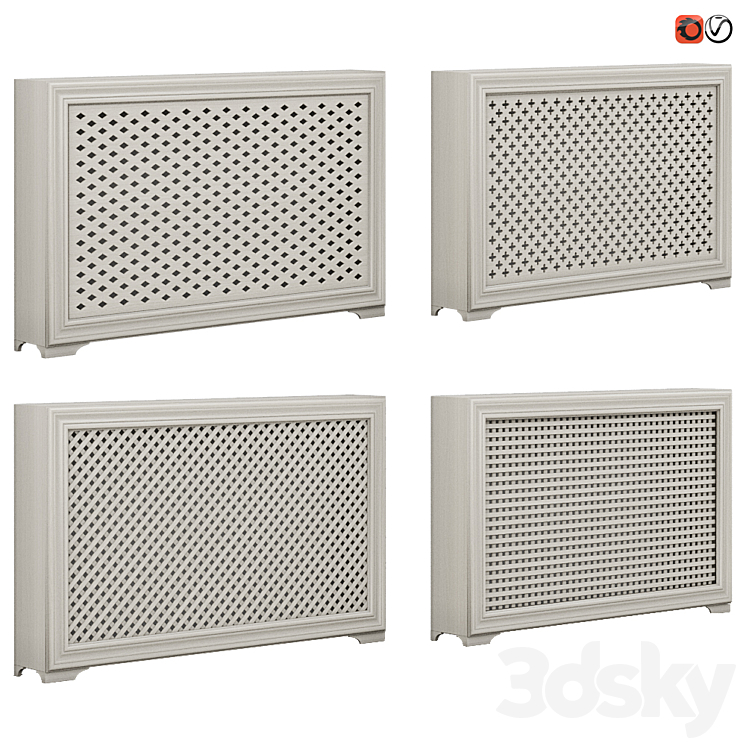 Set of radiator screen decorative_01 - Radiator - 3D model