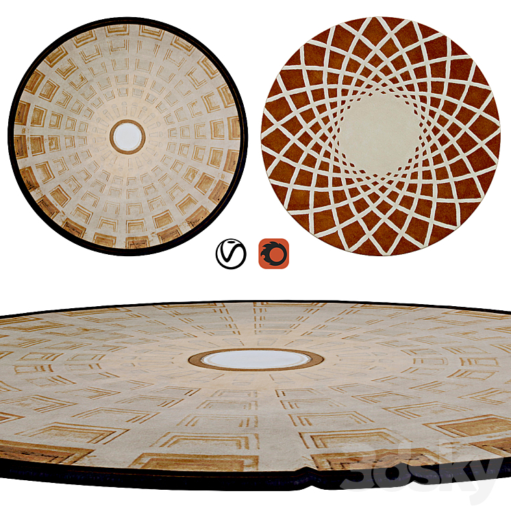 round rugs | 01 - Carpets - 3D model