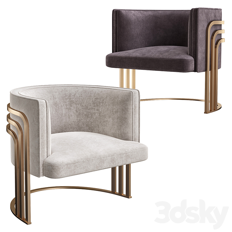Kara lounge chair - Chair - 3D model