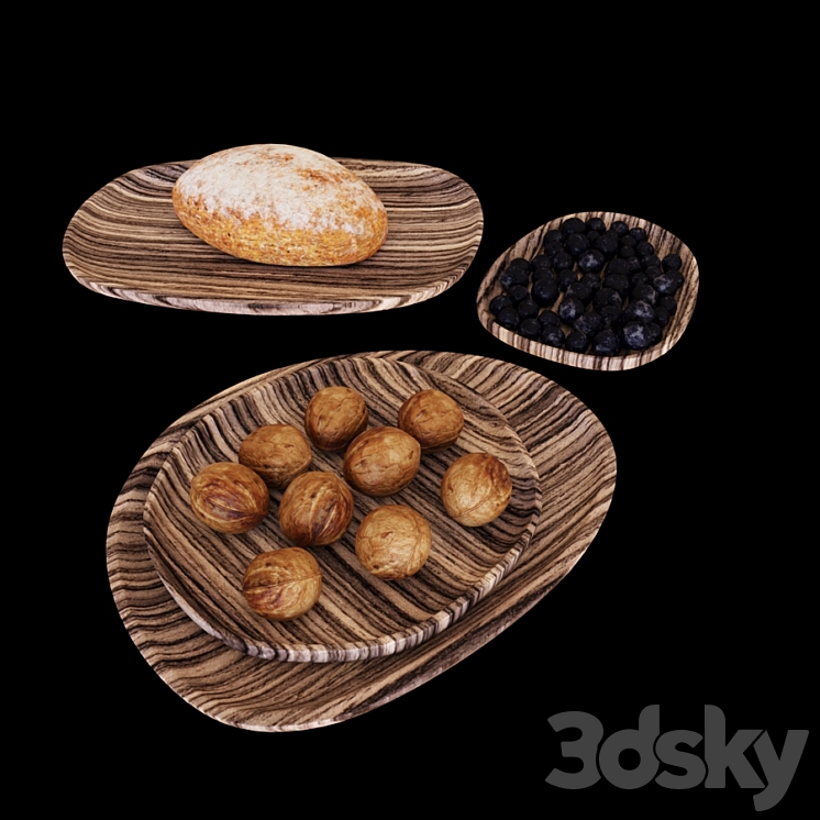 Table set - Food and drinks - 3D model