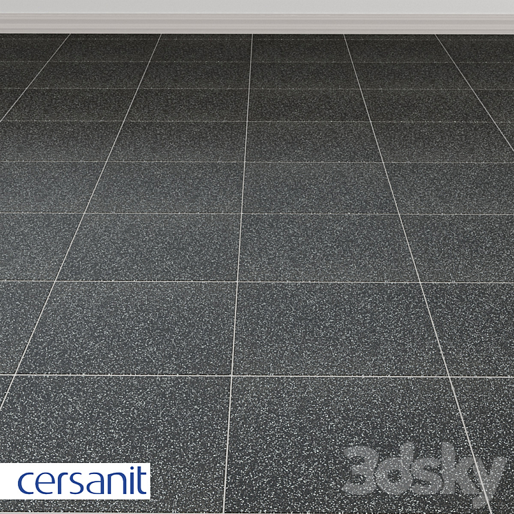 MITO Milton porcelain tile dark gray 32.6x32.6 ML4P402 - Tile - 3D model
