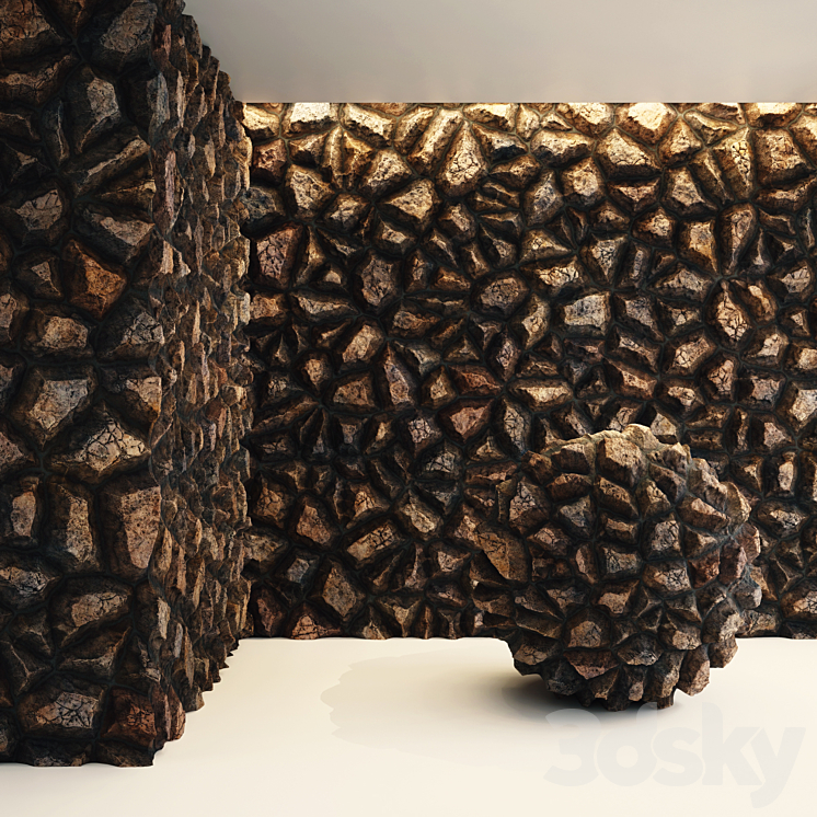 Ground & Wall Tiles 20 - Stone - 3D model