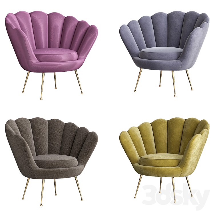EICHHOLTZ TRAPEZIUM CHAIR - Arm chair - 3D model