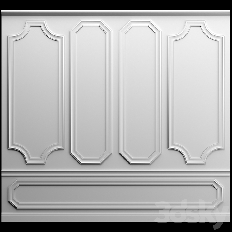 Wall molding - Decorative plaster - 3D model