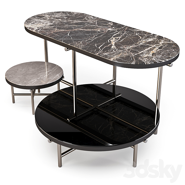 Minotti: Torii - Coffee Tables Set 03 - Table - 3D model