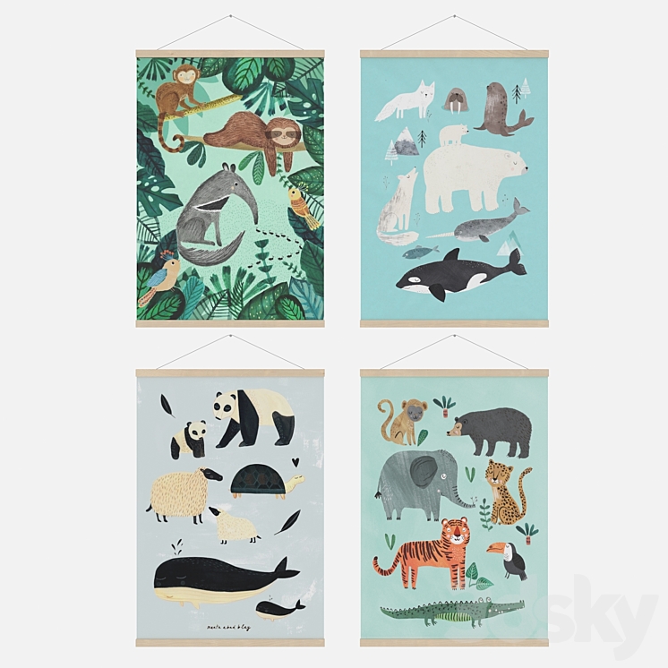 Petit Monkey - Posters - Frame - 3D model