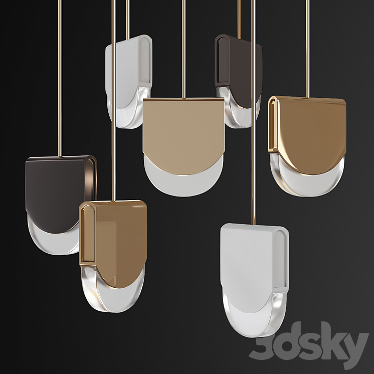 Segment Seven Pendant Lights - Pendant light - 3D model