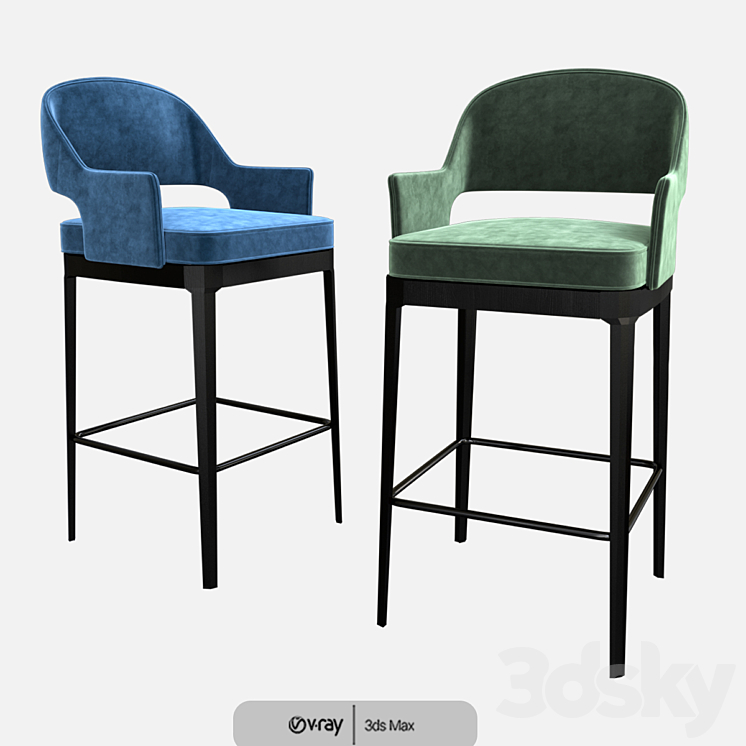 Bar chair 3 - Chair - 3D model