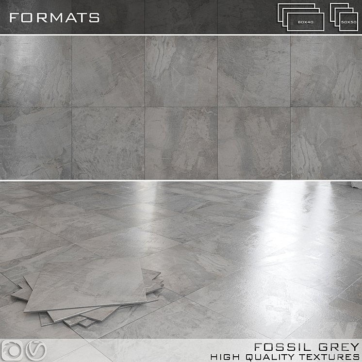 ABK FOSSIL GRAY - Tile - 3D model