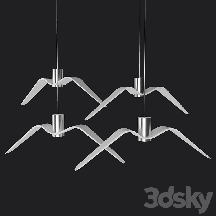 Night birds - Pendant light - 3D model