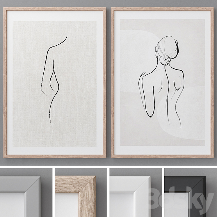Photo Frames Set 520 - Frame - 3D model