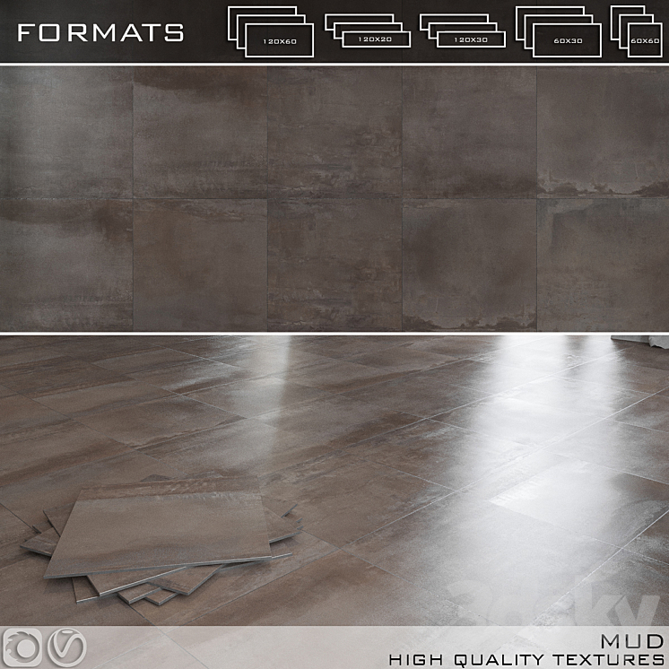 ABK MUD - Tile - 3D model