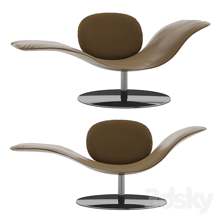 Natuzzi DOVE Chaise longue - Arm chair - 3D model