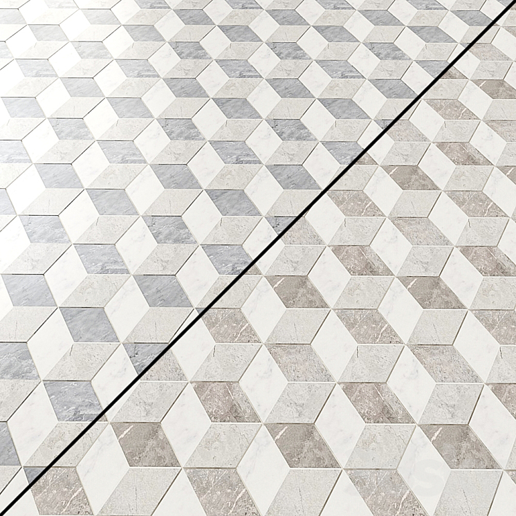 Marmori romb - Tile - 3D model
