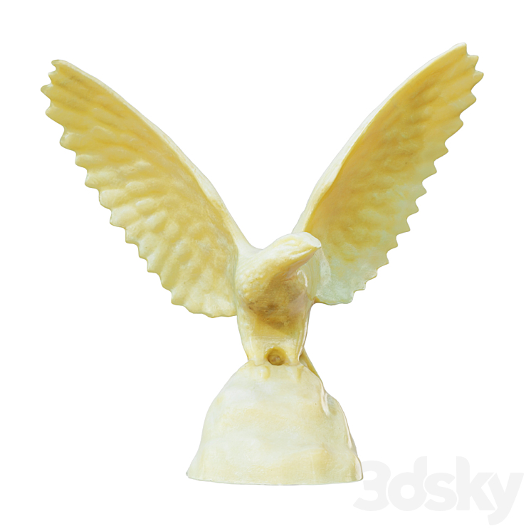 Decorative Hawk Figurine - Sculpture - 3D model