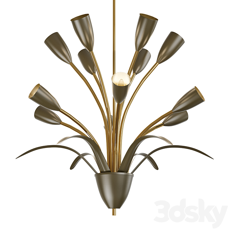 Flower chandelier - Pendant light - 3D model