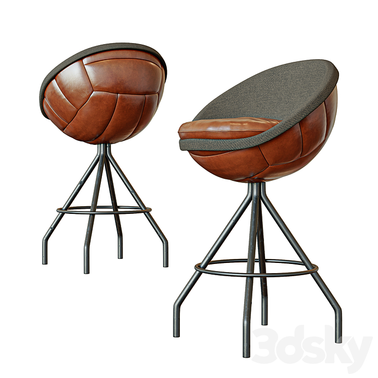 WEMBLEY FOOTBALL COUNTER STOOL (by Lento) - Chair - 3D model
