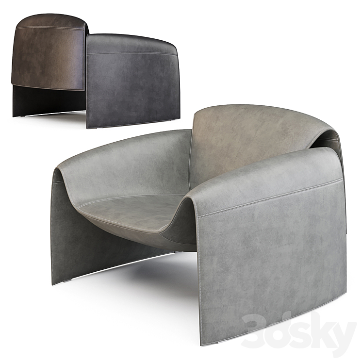 Poliform: Le Club - ArmChair - Arm chair - 3D model