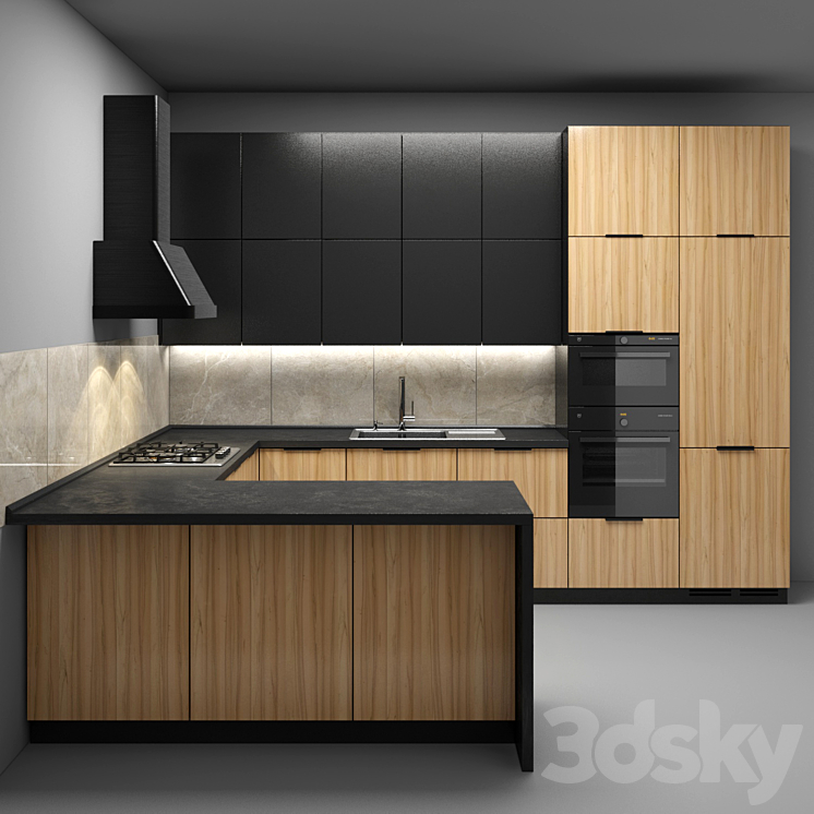 Modern kitchen - Kitchen - 3D model