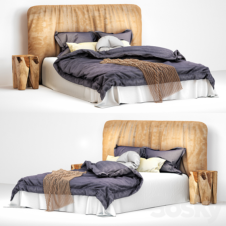 Modern bed 002 - Bed - 3D model