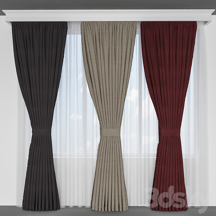 Curtain Model - Curtain - 3D model