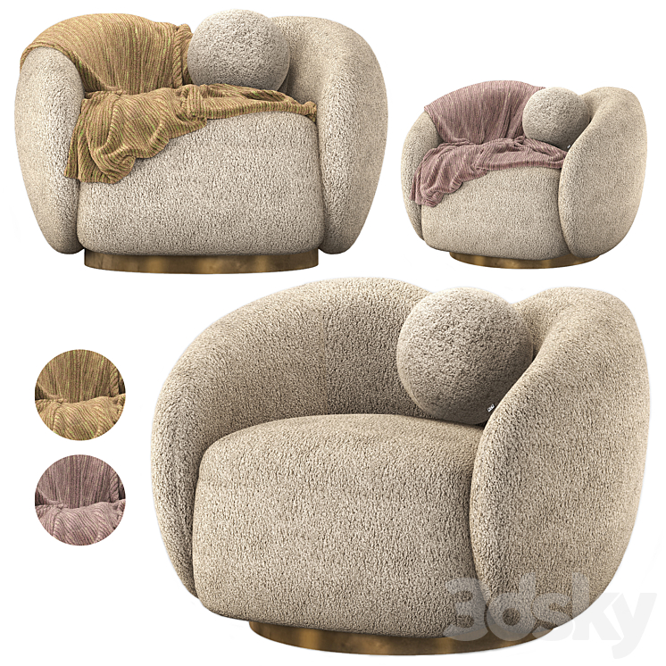 Eichholtz_SWIVEL CHAIR DIEGO - Arm chair - 3D model